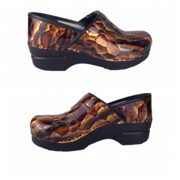 Dansko | Shoes | Dansko Animal Print Patent Leather Clogs | Poshmark